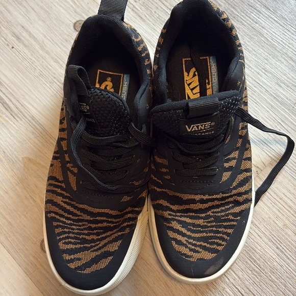 Vans | Shoes | Vans Black And Tan Tiger Stripe Sneakers | Poshmark